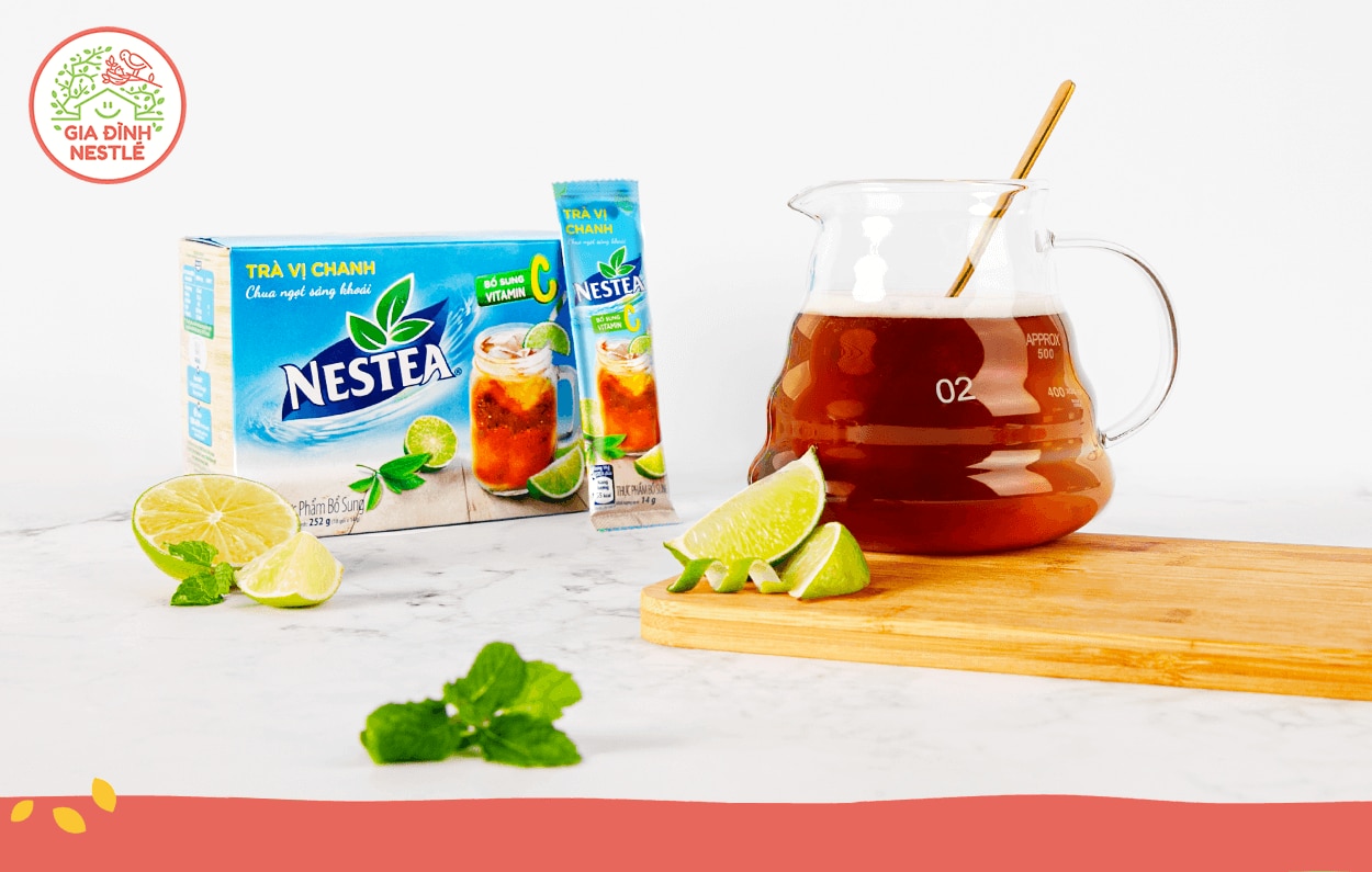 Cách pha trà chanh NESTEA detox tại gia, giải khát tức thì