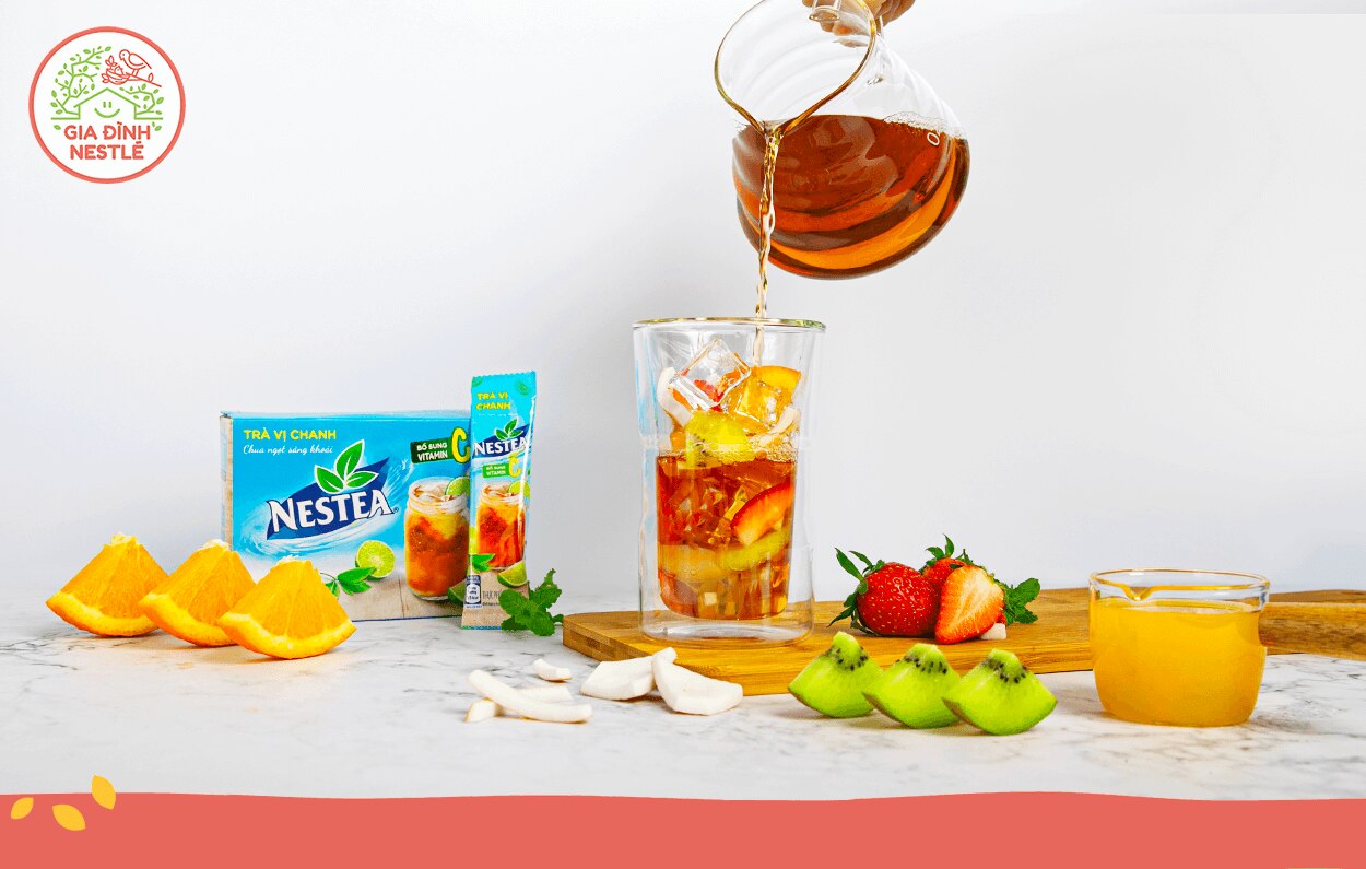 Cách pha trà chanh NESTEA detox tại gia, giải khát tức thì
